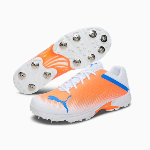 PUMA Spike 22.2 Men's Cricket Shoes, Puma White-Bluemazing – Sports Hub